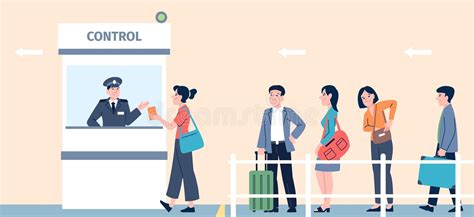 Border Passport Control Airport Stock Illustrations 1899 Border Passport Control Airport