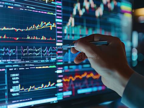 A Stock Market Analyst Annotating A Graph With Future Trend Predictions Using A Digital Pen