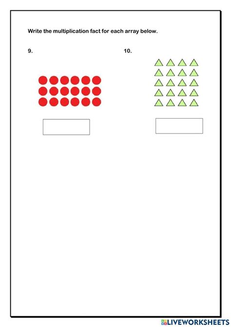 Mutiplication Concepts Worksheet Live Worksheets