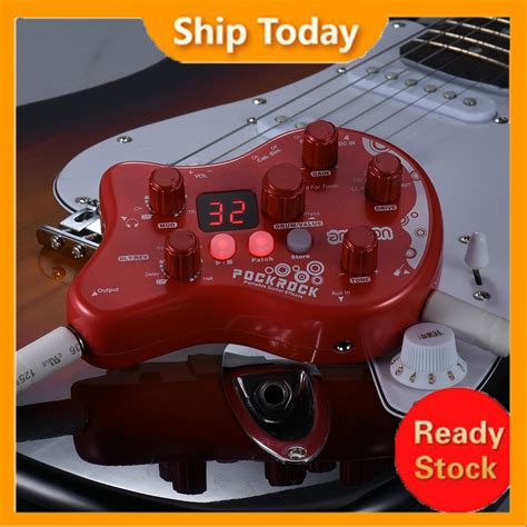 Ammoon Pock Rock Portable Guitar Multi Effects Processor Pedal 15 Types 40 Drum Shopee Philippines