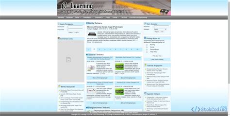 sistem aplikasi e learning berbasis web codeigniter