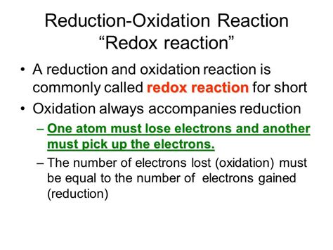 Redox Reaction Definition
