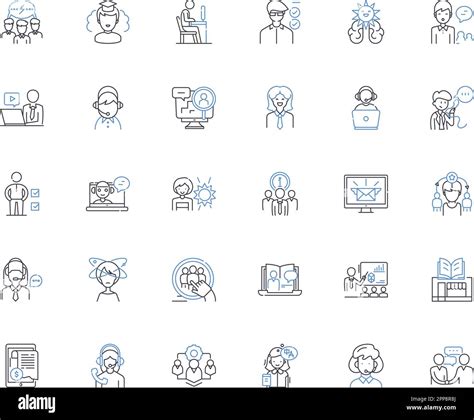 Guide Line Icons Collection Navigate Assist Lead Instruct Mentor Direct Teach Vector And