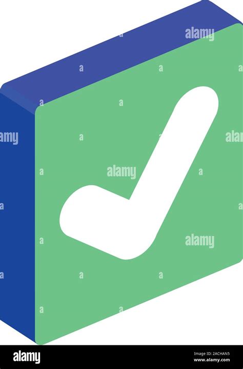 Isolated Isometric Check Mark Icon Vector Design Stock Vector Image Art Alamy