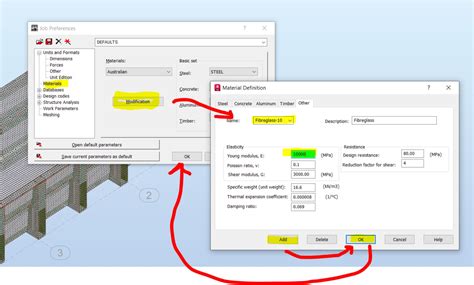 Material Properties Of Object In The Model Different Than Defined In Job Preferences In Robot