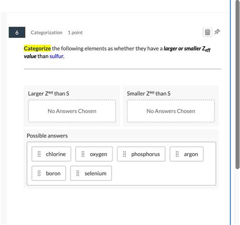 Solved Categorize The Following Elements As ﻿whether They