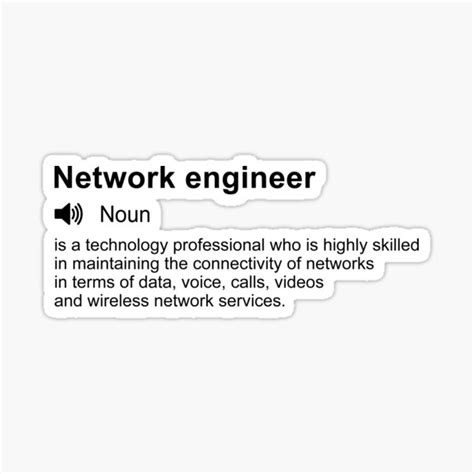 Funny Network Engineer Definition Ts Sticker For Sale By Dmcdesign