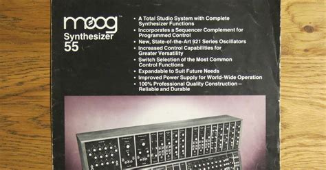 MATRIXSYNTH Moog Modular Synthesizer System 55 Vintage Leaflet