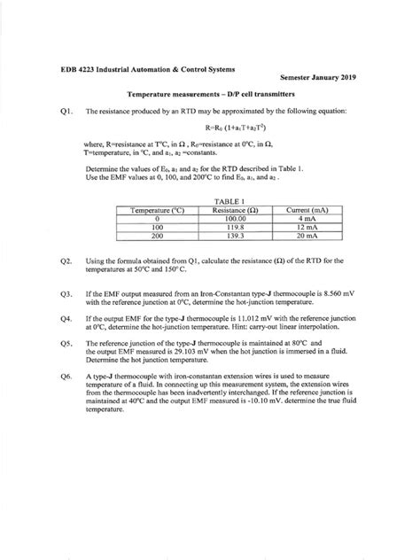 Assignment Temperature Pdf