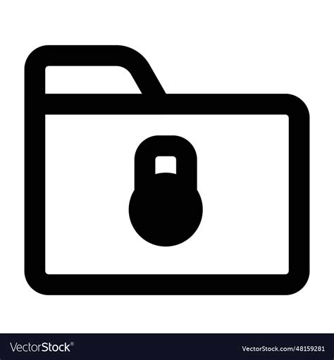 Folder Locked For Maintaining Data Privacy Vector Image