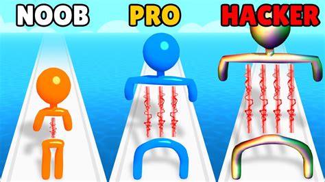 NOOB Vs PRO Vs HACKER In Laser Man Run YouTube