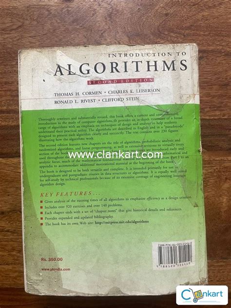 Buy Introduction To Algorithms Book In Good Condition At