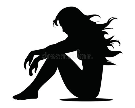 Woman Silhouette Knees Stock Illustrations 248 Woman Silhouette Knees Stock Illustrations