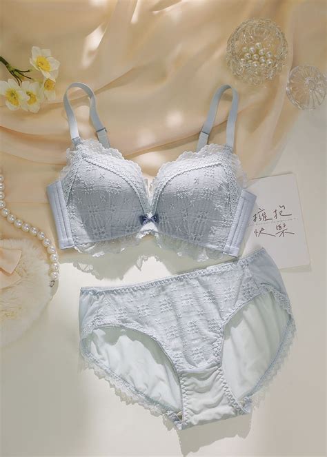 8220 Japanese And Korean Sweet Cute Small Breasts Push Up Bra Breast Holding Bra Set Sex Ratio