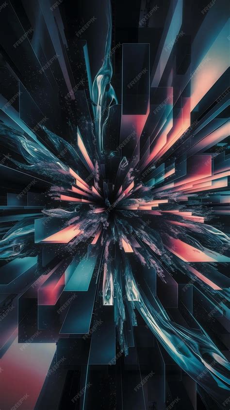 Premium Photo Abstract Digital Matrix Particles Flow Digital Data Connection Technology Concept