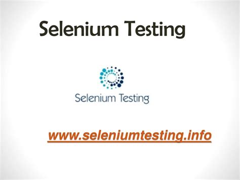 PPT Selenium Testing PowerPoint Presentation Free Download ID 8411628