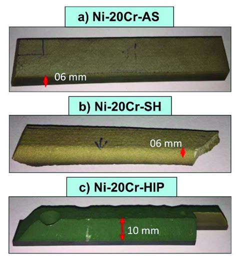 Macrographs Of The Cold Spray Additive Manufactured Ni 20cr Thick Download Scientific Diagram
