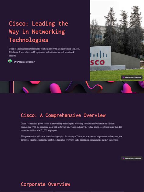 Cisco Leading The Way In Networking Technologies Pdf Marketing Business