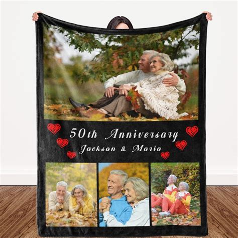 Custom Blanket Memorial Gift with Photo Text Collage: Made in USA, 10 Photos Customized Blankets ...