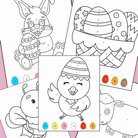 Free Easter Color By Number Printables Artsy Pretty Colors