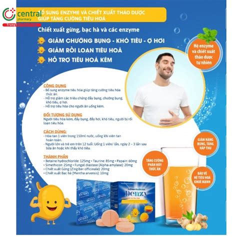 Viên Sủi Hỗ Trợ Tiêu Hóa Denzy Cải Thiện Hệ Tiêu Hoá Khoẻ Mạnh