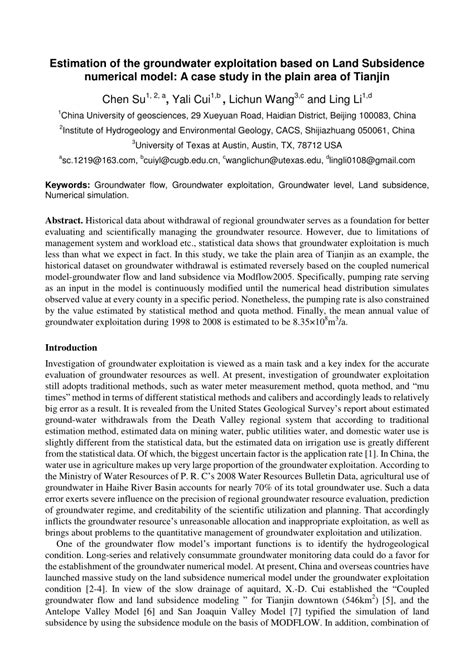 pdf estimation of the groundwater exploitation based on land