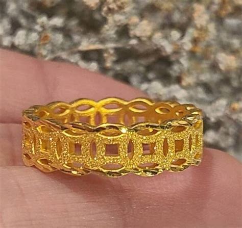 24k Real Pure Gold Ring 24k Gold Money Ring 24k Band Ring 24k Coin Ring