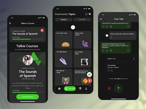ai language learning app ui ux mobile app by afzal masud 🔥 on dribbble