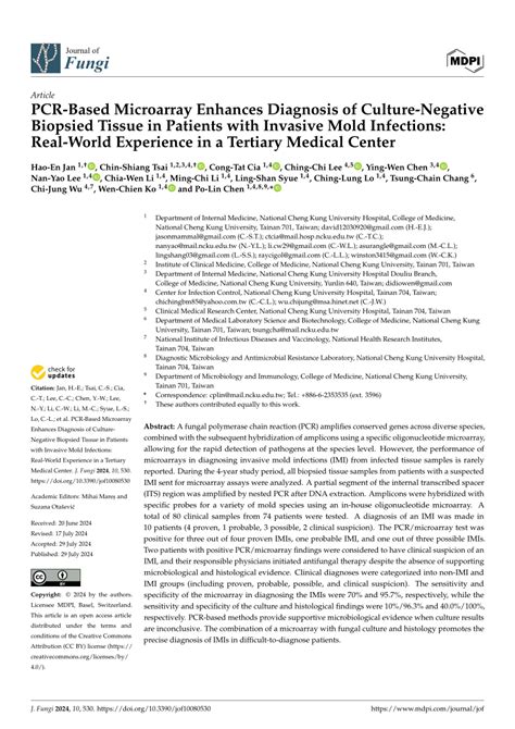 Pdf Pcr Based Microarray Enhances Diagnosis Of Culture Negative