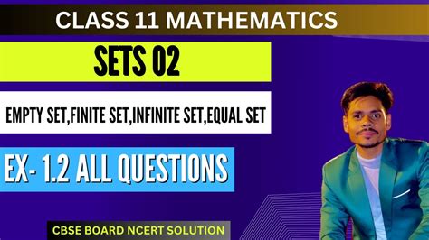 class 11 maths sets empty set finite set infinite set equal set ex 1