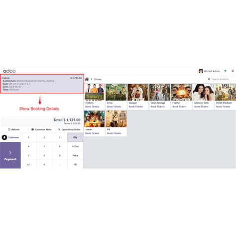 Booking And Reservation Ticketing System Pos For Odoo Streamline
