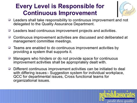 Key Principles In Continuous Improvement Culture