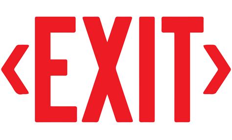 Exit Sign On Transparent Background 19787043 PNG