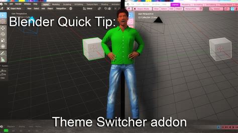 blender quick tip theme switcher addon youtube