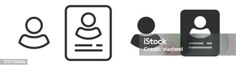 회원 사용자 아이콘 픽토그램 간단한 벡터 그래픽 선 개인 데이터 아바타 내 계정 고객 직원 자격 증명 Id 문서 이미지 검정 흰색 사람 세부 정보 카드 기호 사람 남자