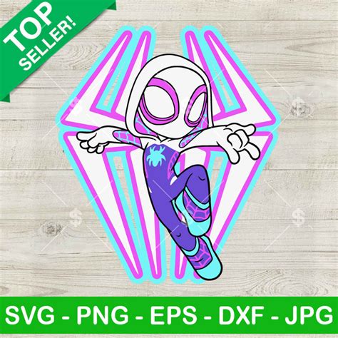 Ghost Spider Gwen Stacy Svg Spiderman Svg Marvel Comic Svg Digital