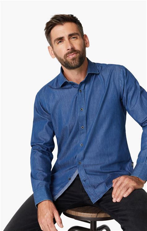 Denim Shirt In Rinse 34 Heritage