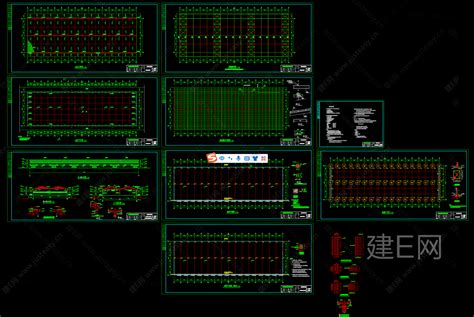 钢结构仓库厂房 Cad施工图施工图下载 施工图钢结构仓库厂房 Cad施工图下载 施工图钢结构仓库厂房 Cad施工图免费下载 建e室内设计网