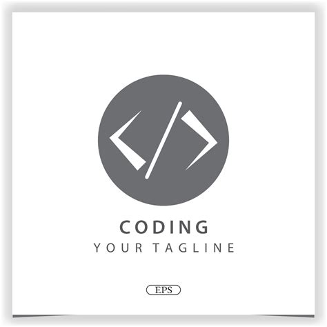 Simple Coding Or Programmer Logo Premium Elegant Template Vector Eps Vector Art At