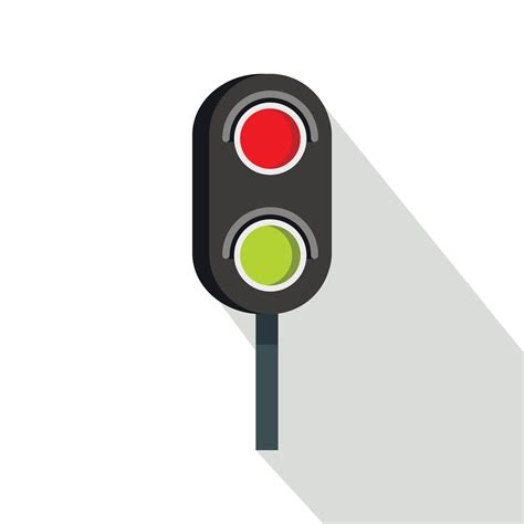 Semaphore Trafficlight Icon Flat Style 14700096 Vector Art At Vecteezy