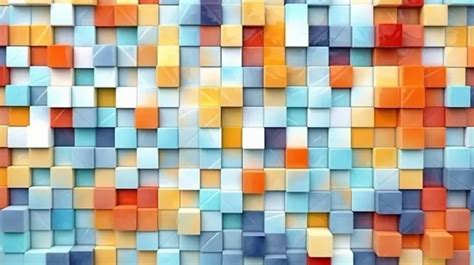 Abstract Geometric Shapes In A Mosaic Of Tiled Background Texture Ceramic Tiles Ceramic