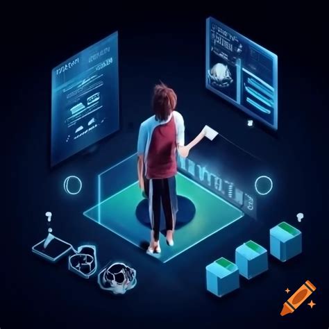 User Inputting Data Into Screen With Ai Components And Responsible Ai Displayed On Craiyon