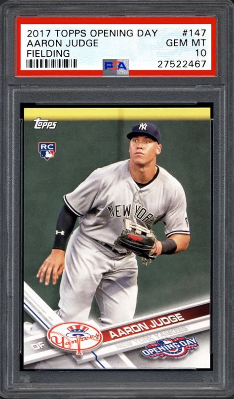 2017 Topps Opening Day Aaron Judge Fielding Psa Cardfacts®