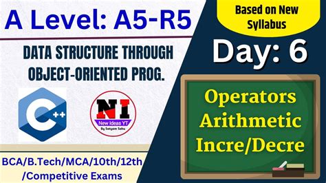 Day 6 Operator In C Arithmetic Operator In C C Full Course