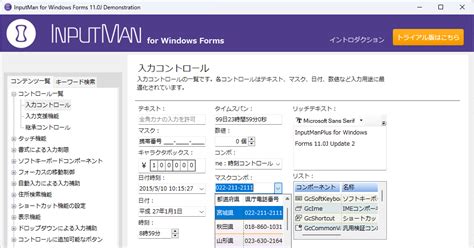 Inputmanplus For Windows Forms（日本語版）110j Update 2
