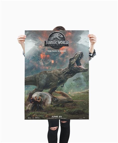 Jurassic World Fallen Kingdom Poster Premium Matte Vertical Poster Etsy