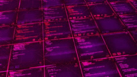 abstract background with digital squares of data animation seamless loop motion of pink 3d