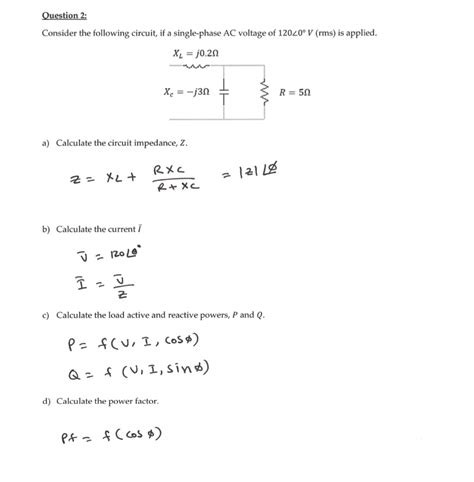 Solved Question Consider The Following Circuit If A Chegg