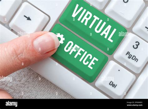 conceptual display virtual office conceptual photo mobile work