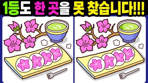 【다른그림찾기치매예방】1등도 한 곳을 못 찾습니다【틀린그림찾기두뇌운동숨은그림찾기find The Difference치매예방퀴즈】917 Youtube